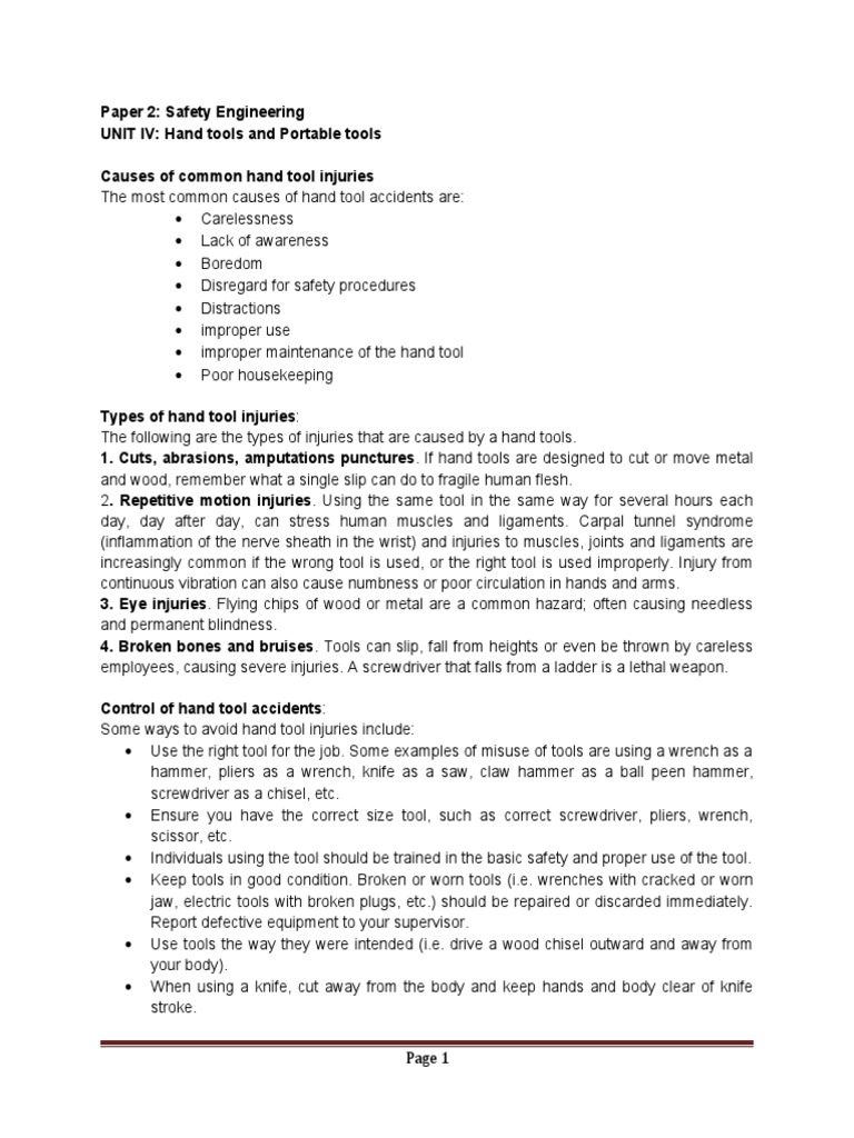 Hand Tool Safety and Maintenance Guide | PDF | Insulator (Electricity ...