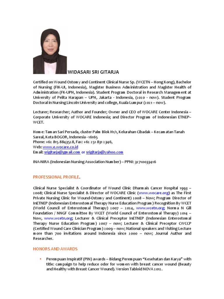 Widasari Sri Gitarja: Wound Care Leader | PDF | Malaysia | Indonesia
