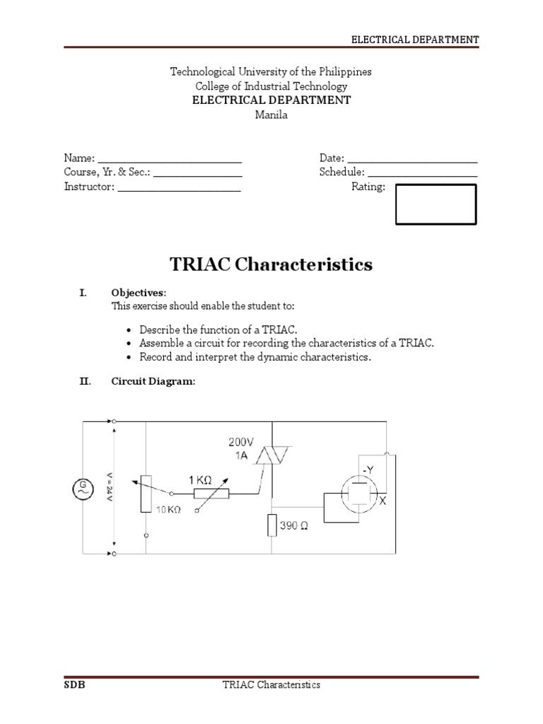 TRIAC Characteristics | Download Free PDF | Electrical Engineering | Electricity