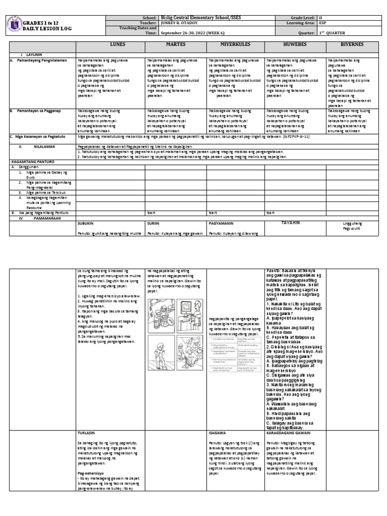 DLL - Esp 2 - Q2 - W6 | PDF