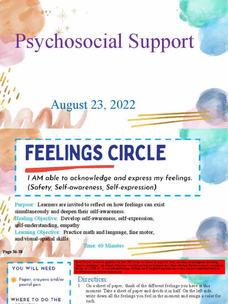 Day 2 Psychosocial Support | PDF | Learning | Self Awareness