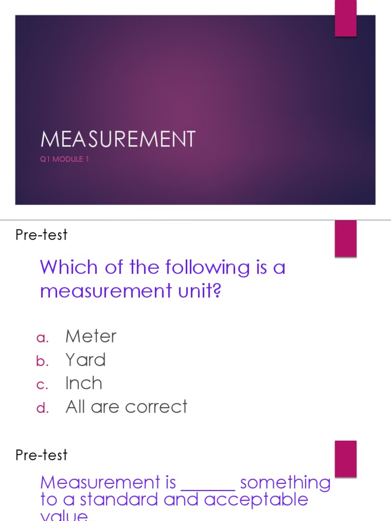 Understanding Measurement: An Introduction to Key Concepts Related to Units, Systems, Notation ...