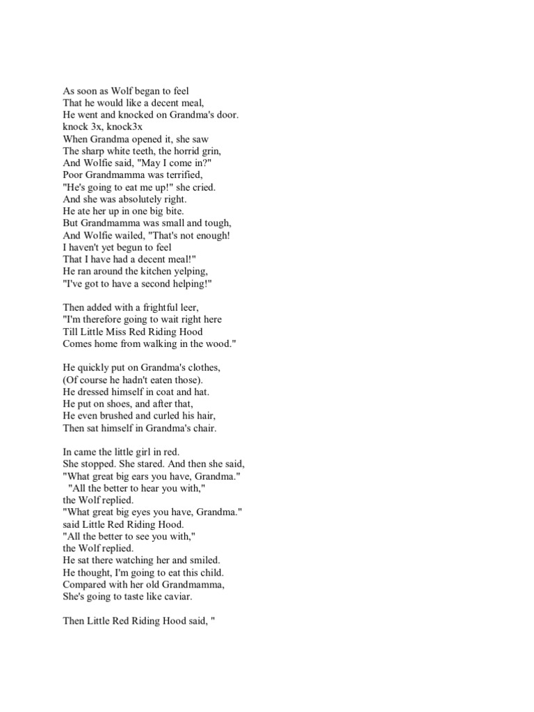 Choral Speaking Poem | PDF