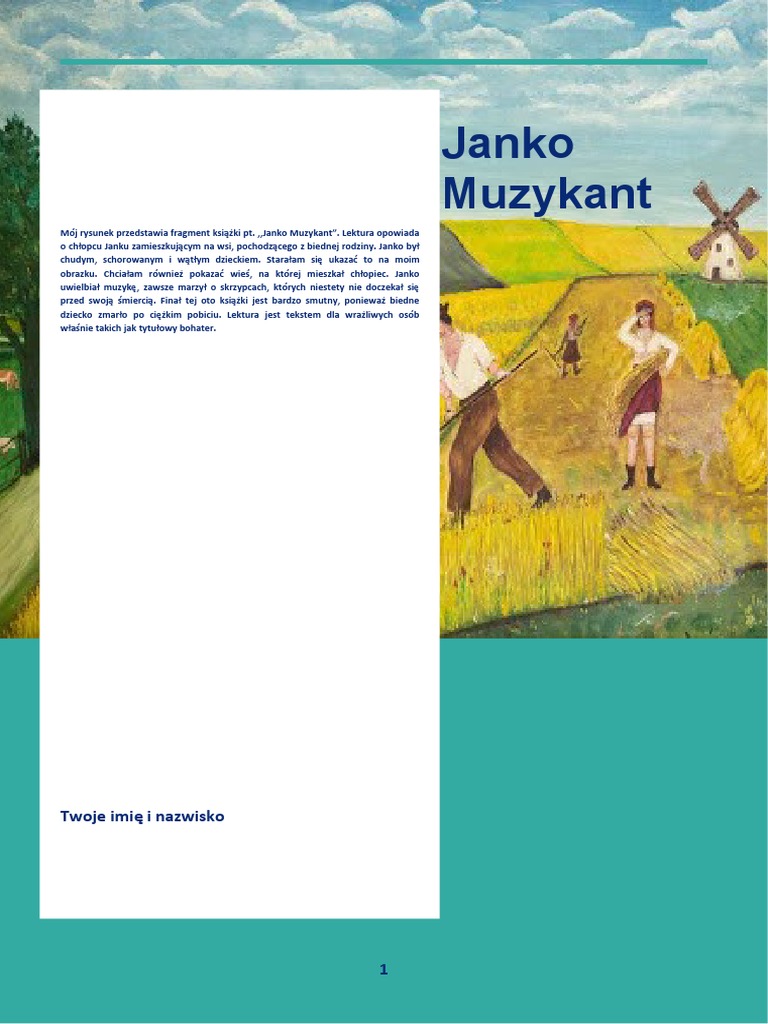 Janko Muzykant, Opis | PDF