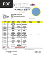 Class Program Kinder Sy.2022 2023 | PDF | Educational Institutions ...