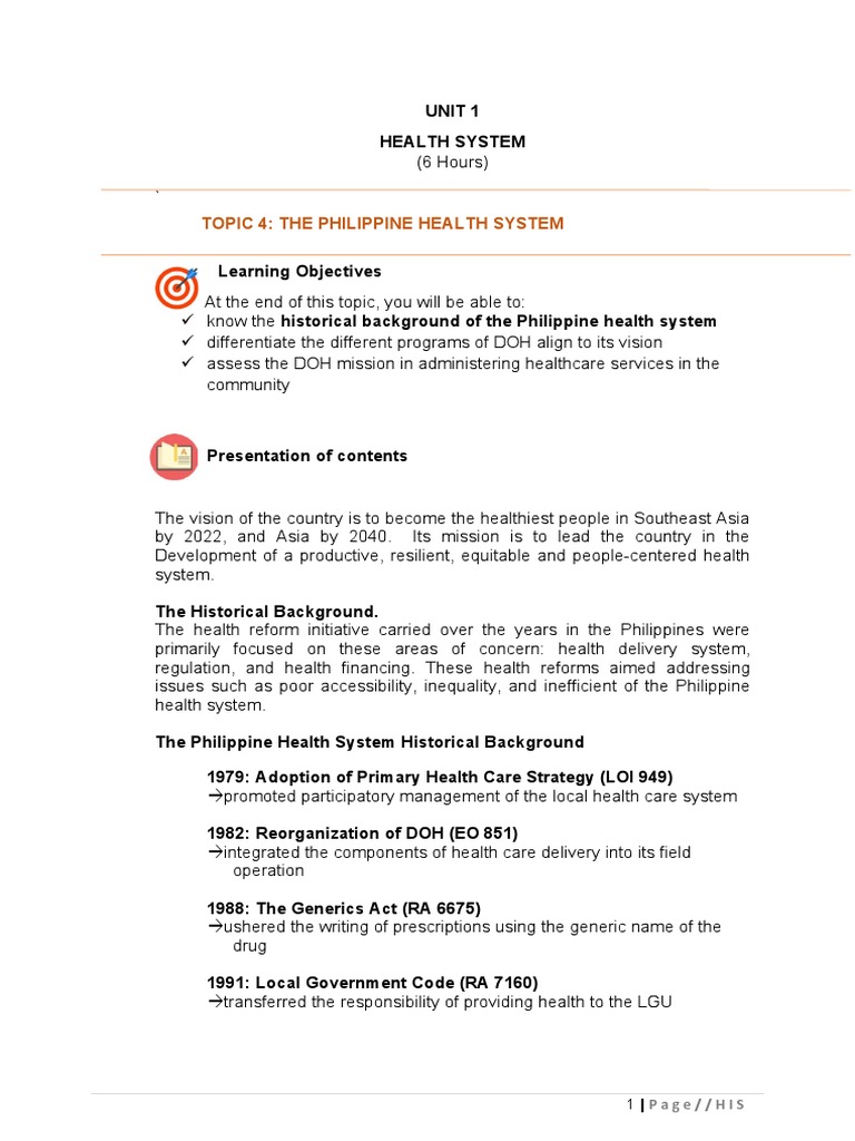 Philippine Health System Overview | PDF | Health System | Health Care