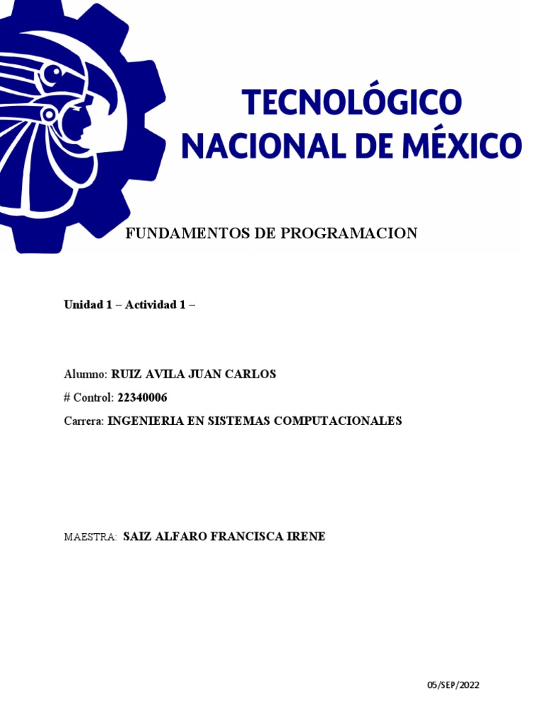 Portada Fundamentos de Programacion | PDF
