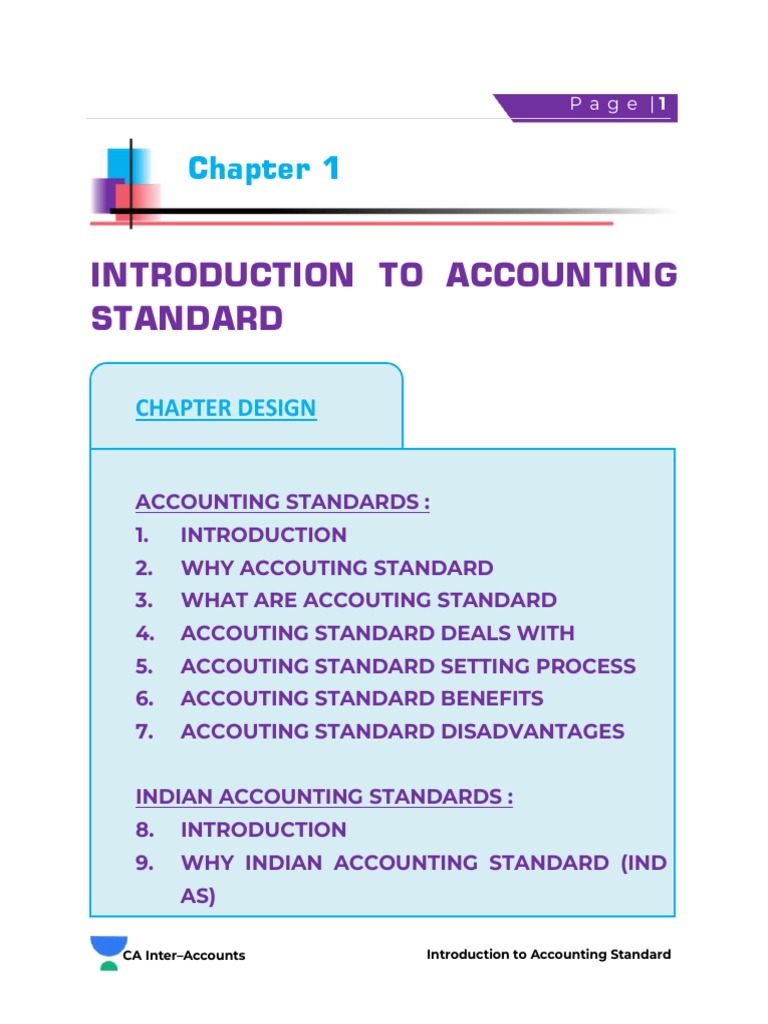 Chapter 1 - Introduction To Accounting Standard | PDF | International ...