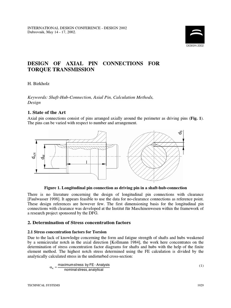 Axial Pin Connector | PDF | Stress (Mechanics) | Bending