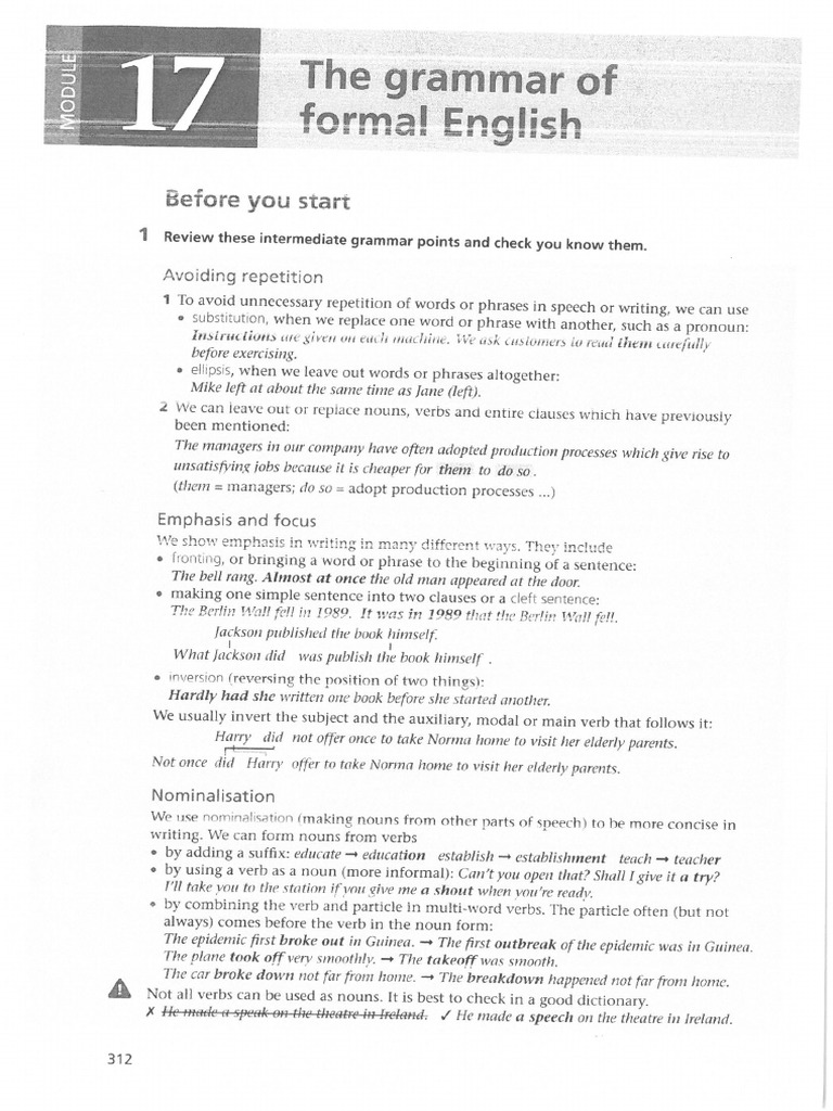 The Grammar of Formal English M17 My Grammar Lab | PDF