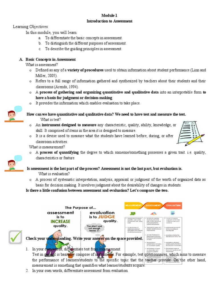 Assessment Module 1 | PDF | Educational Assessment | Learning
