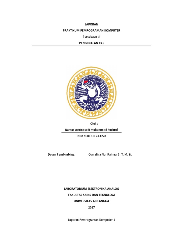 Laporan Praktikum C++ Pemrograman | PDF | Metode & Bahan Ajar | Komputer