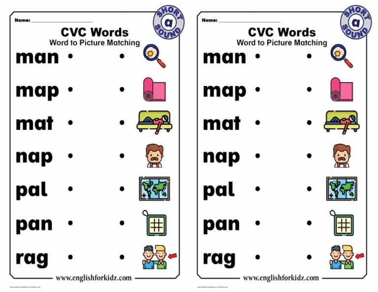 CVC Worksheet | PDF