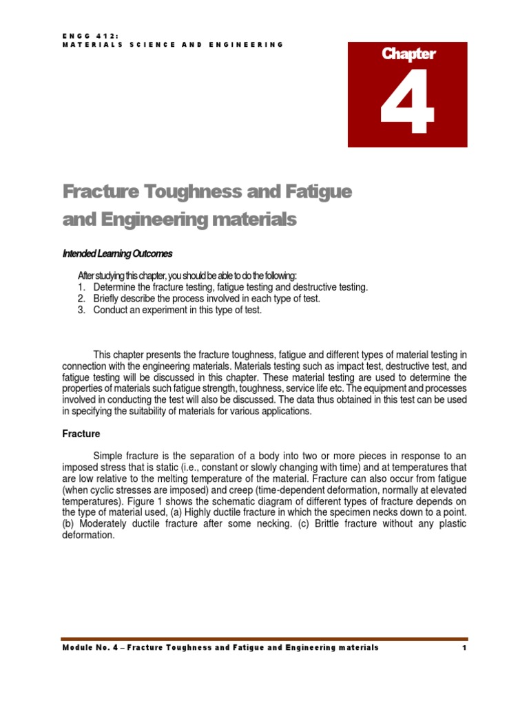 Module 4 - Fracture Toughness | PDF | Fracture | Ductility