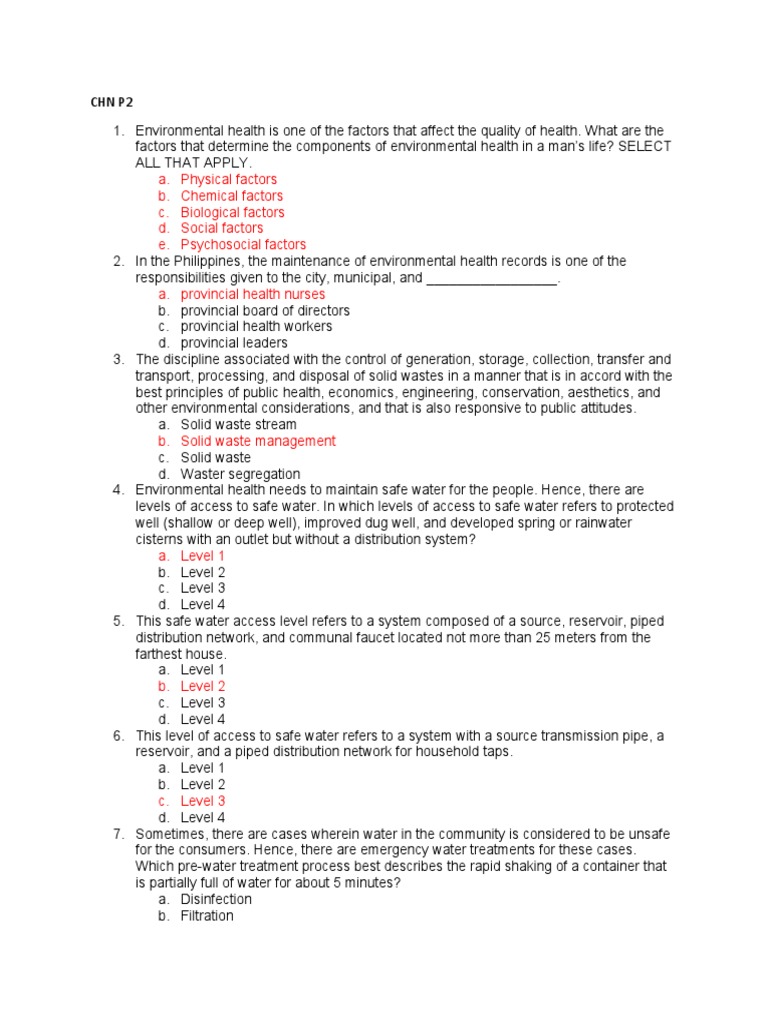 CHN 2 | PDF | Infection | Clinical Medicine