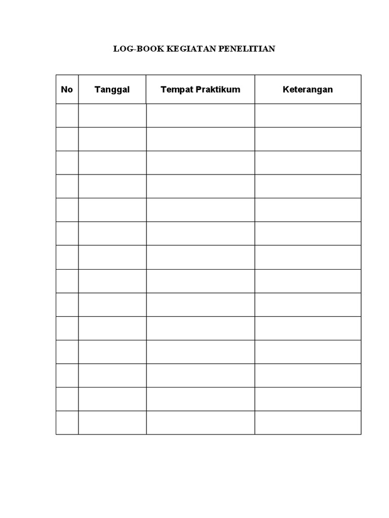 Logbook Penelitian-1 | PDF | Technology & Engineering