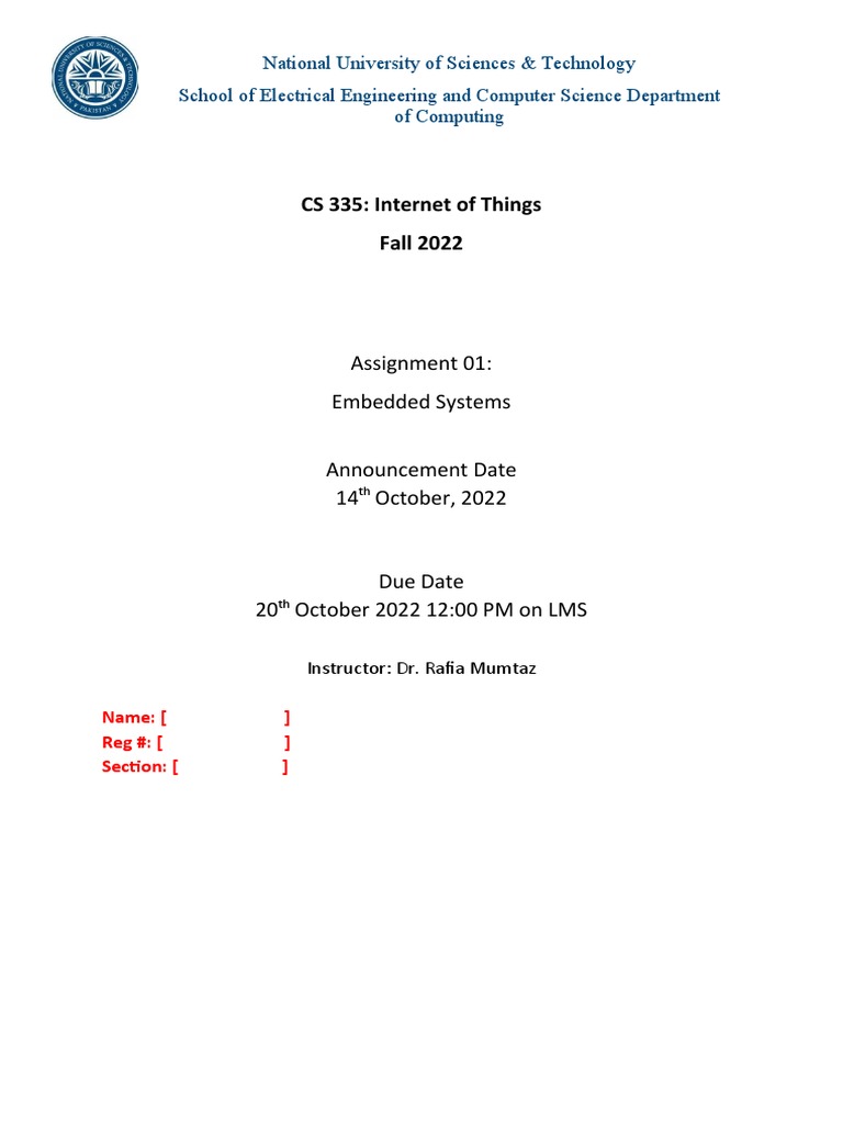 Assignment - 1 - Embedded Systems | PDF | Input/Output | System