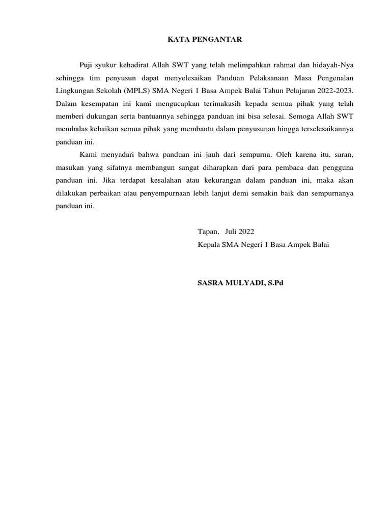 Panduan Pelaksanaan MPLS TP 2022-2023 | PDF