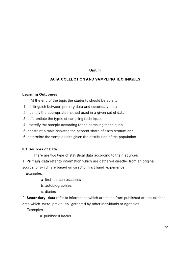 Data Collection & Sampling Guide | PDF | Sampling (Statistics) | Survey Methodology