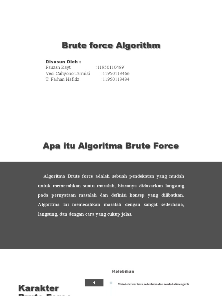 Algoritma Brute Force Kelompok 5 | PDF Algoritma Brute Force Kelompok 5 | PDF