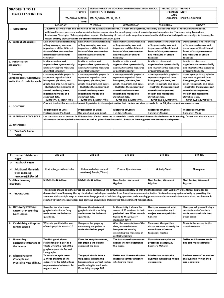 Math 7.fourth Qrt4 | PDF | Career & Growth