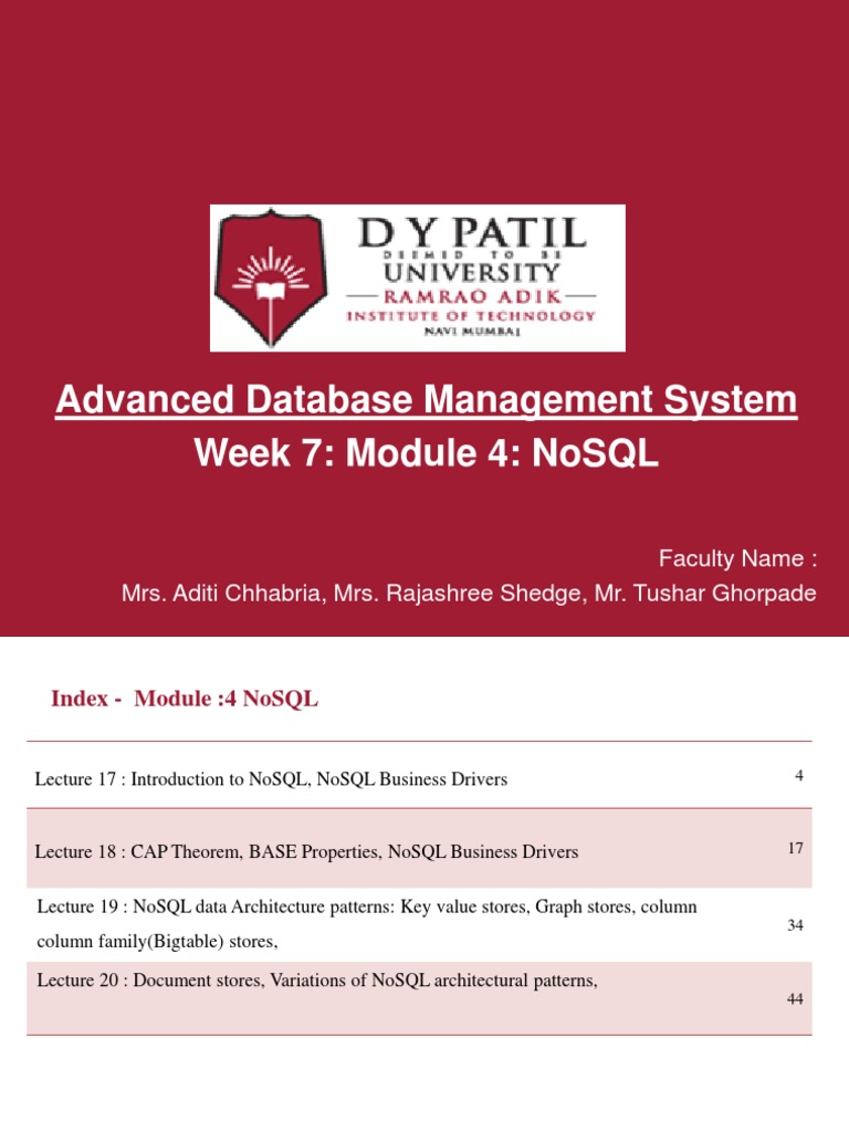 PPT on Introdution to NoSQL | PDF | No Sql | Relational Database