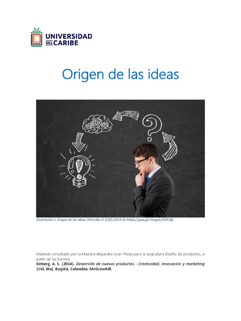 Unidad 5. Recurso 1. Origen de Las Ideas | PDF | Creatividad | Innovación