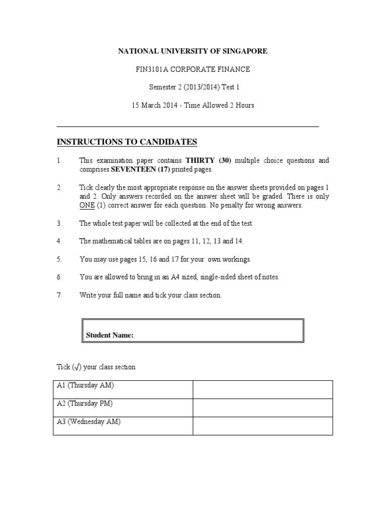 Midterm Sample 2014 | PDF