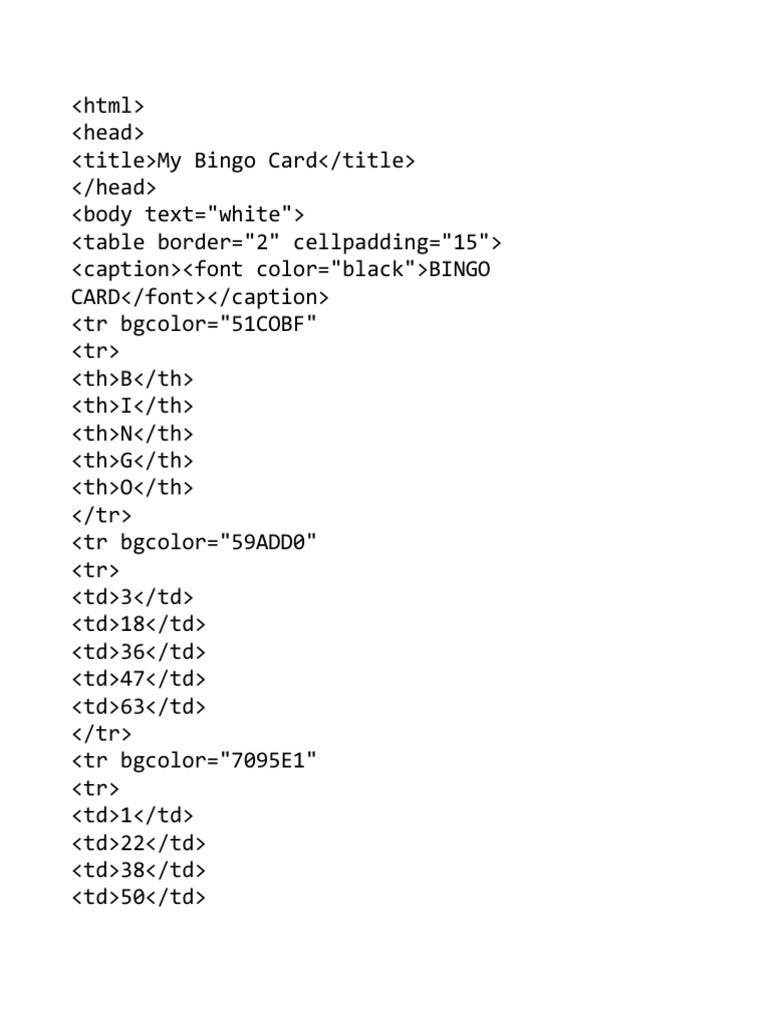 Bingo | PDF | Computers