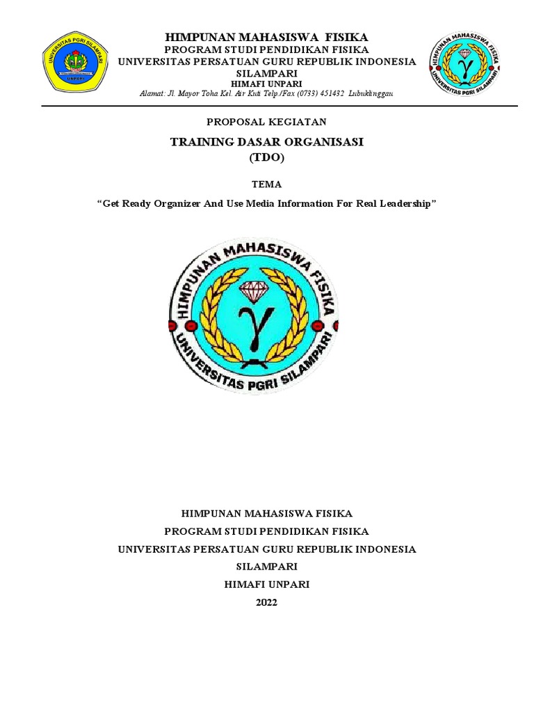 Proposal Kegiatan Tdo | PDF | Sains & Matematika