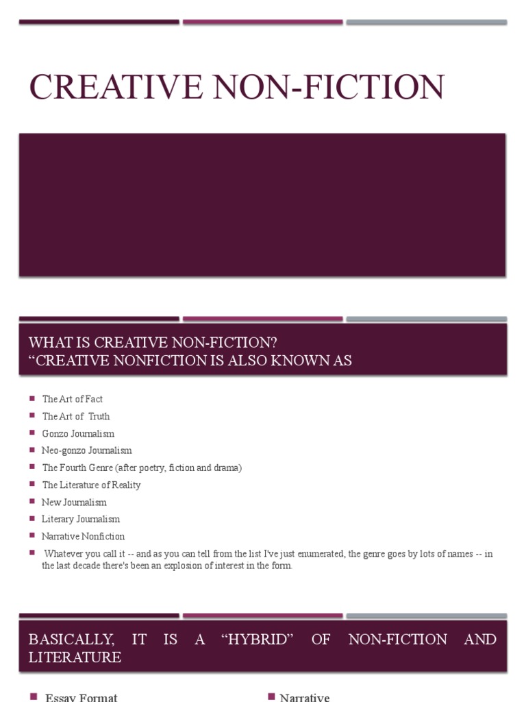 Creative Non Fiction | PDF | Creative Nonfiction | Writing