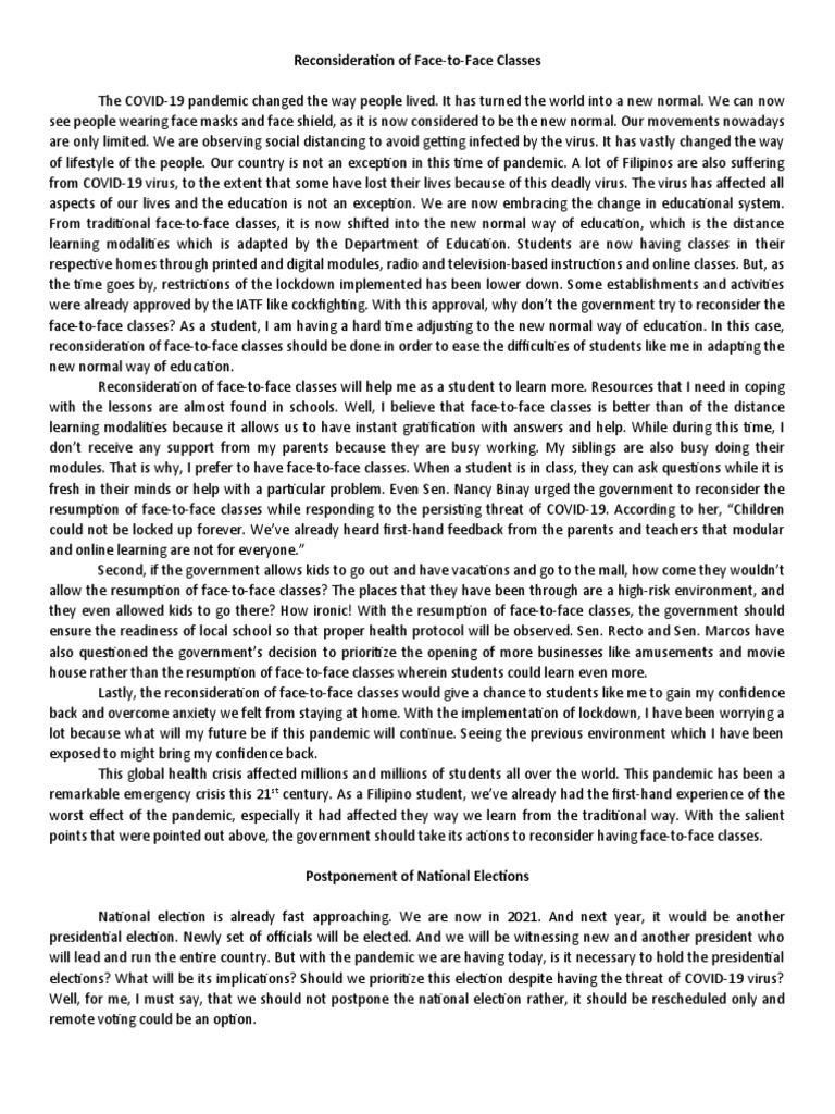 Denver Argumentative Essay | PDF | Pandemic