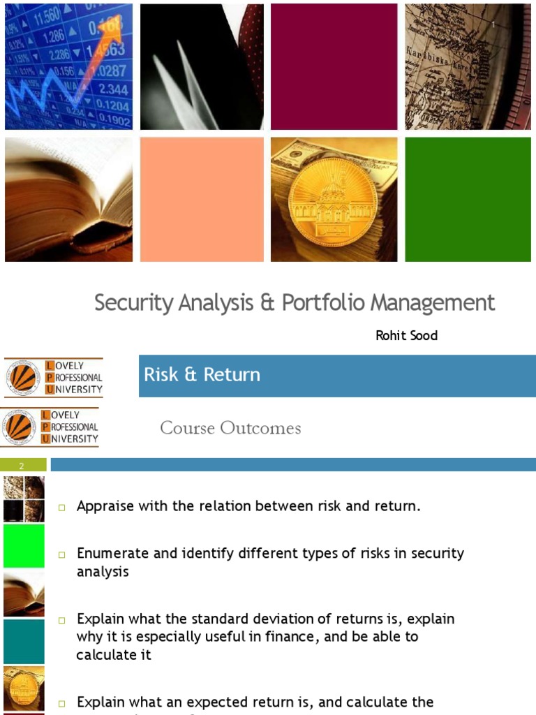 Lecture 2.3 (Risk and Return) | PDF