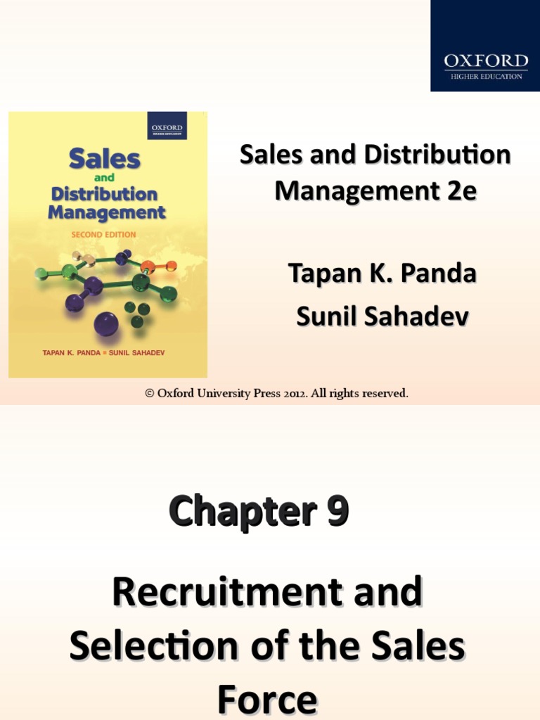 412 33 Powerpoint-Slides Chapter-9 | PDF | Recruitment | Sales