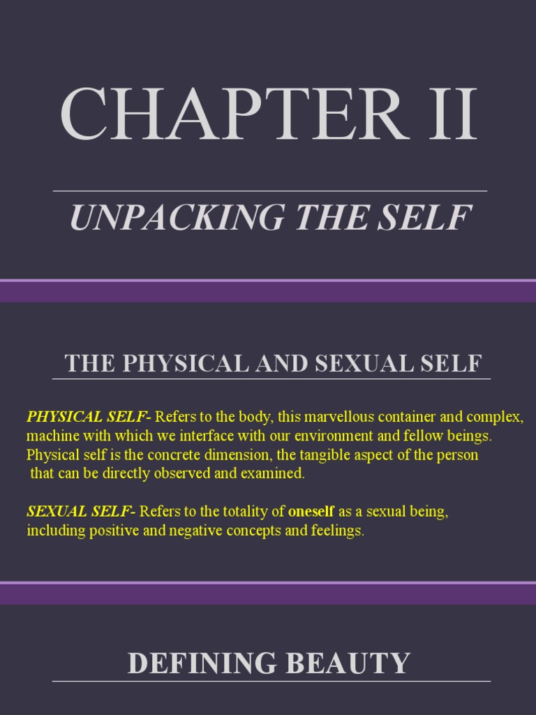 Lesson 6 - Unpacking The Self - The Physical and Sexual Self | PDF | Breast | Anatomy