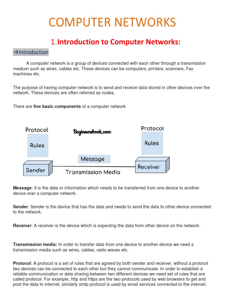 1 Computer Networks 1 | PDF | Computer Network | Ethernet