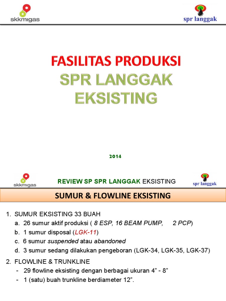 Bahan Presentrasi Fasilitas Produksi SPR Langgak | PDF | Teknologi ...