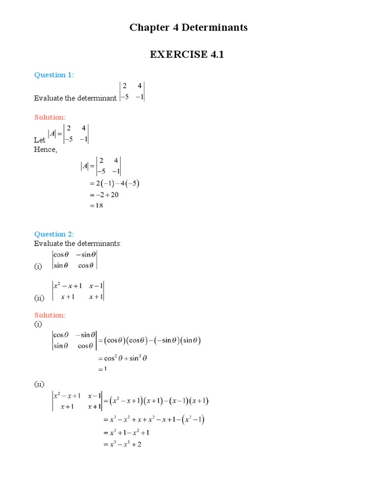 Determinent (Maths) | PDF | Determinant | Matrix (Mathematics)