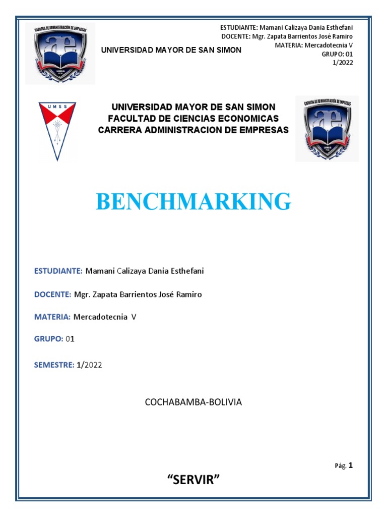 BENCHMARKING | PDF | Negocios