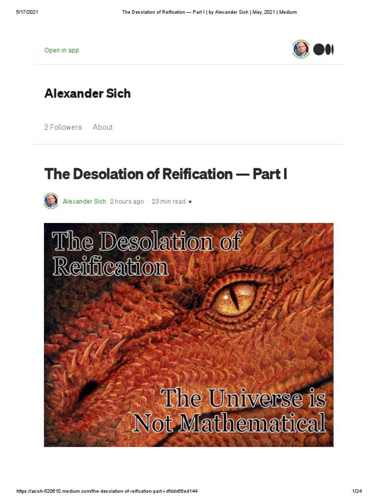 Reification in Modern Physics Explained | PDF | Reality | Naturalism ...