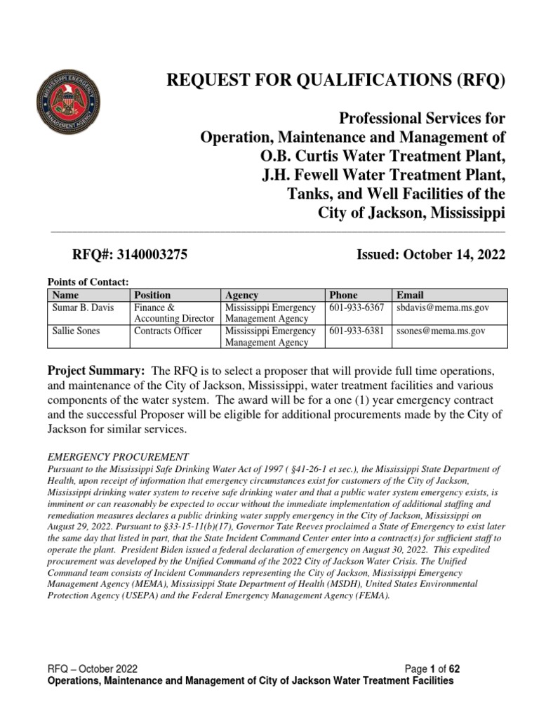 Coj Issued Om Final | PDF | Water Purification | Regulatory Compliance