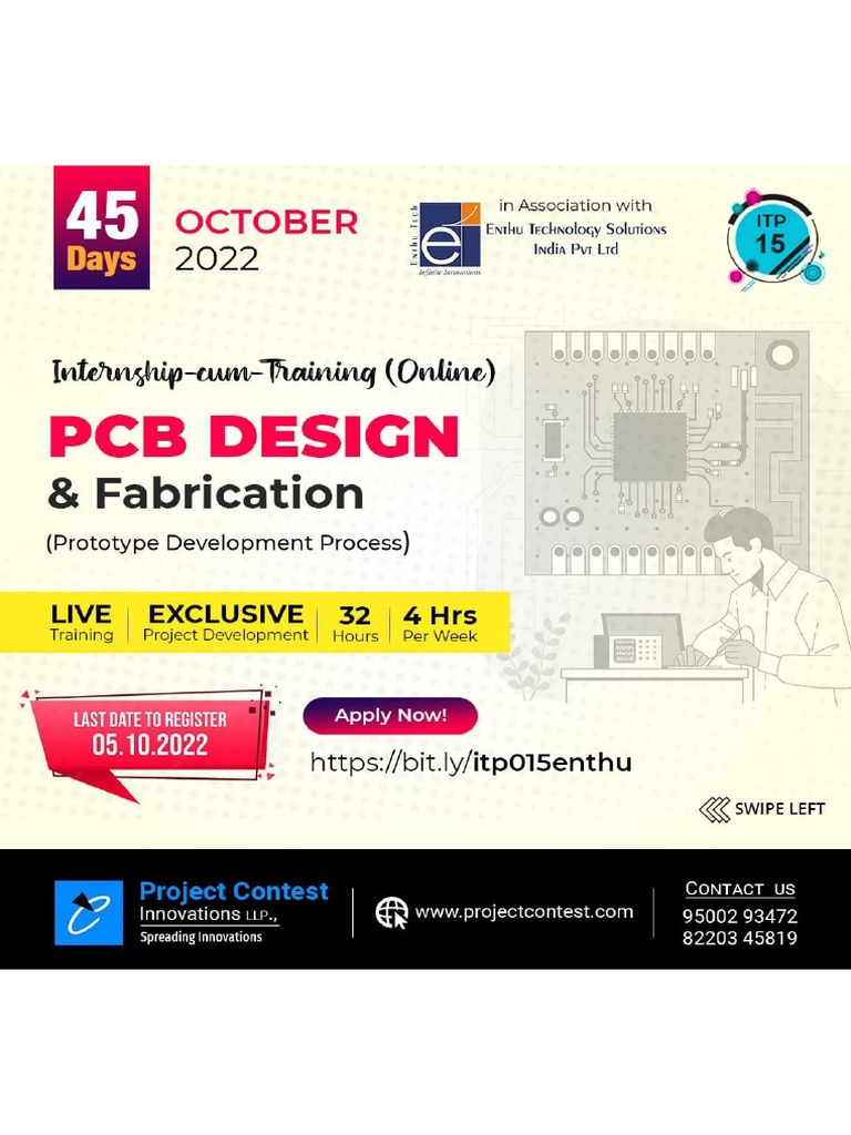 PCB Design Training Cum Internship by Enthu & PCI | PDF