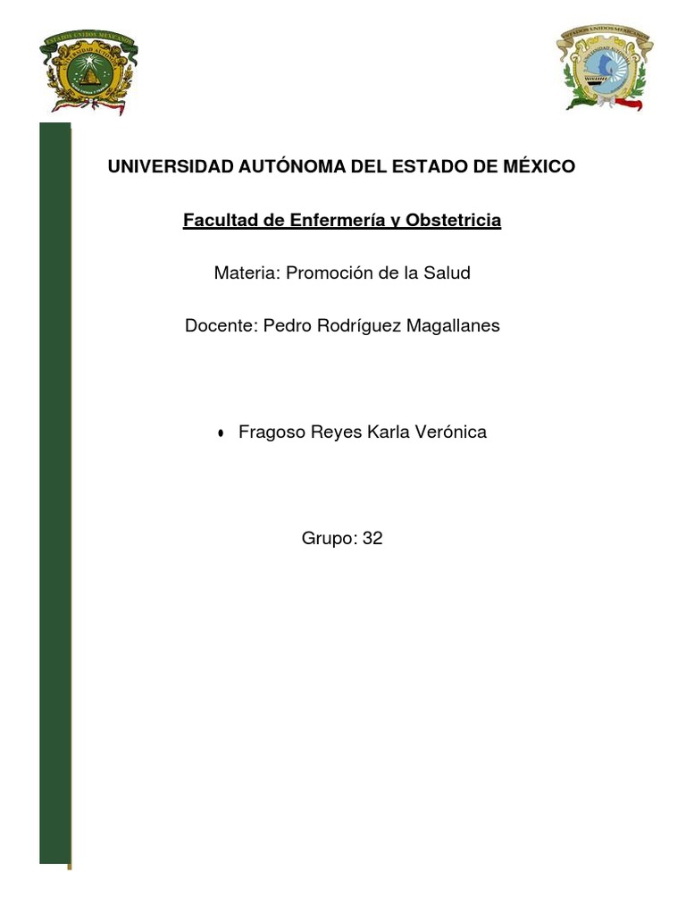 Promoción de La Salud - Fragoso Reyes Karla Veronica - OFICIAL | PDF ...