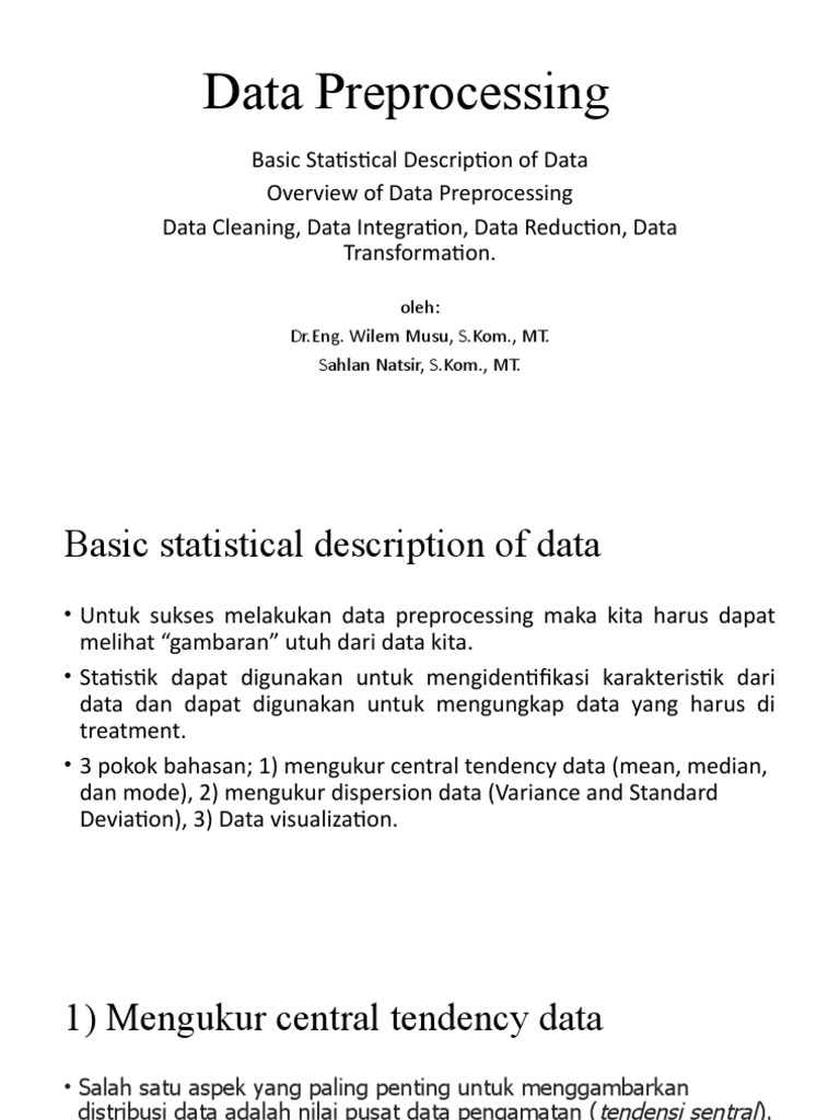 Pertemuan Ke 4 Data Processing | PDF | Metode & Bahan Ajar