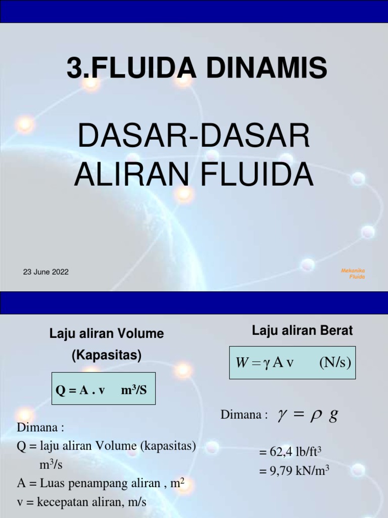 Aliran Fluida dan Laju Aliran | PDF | Sains & Matematika