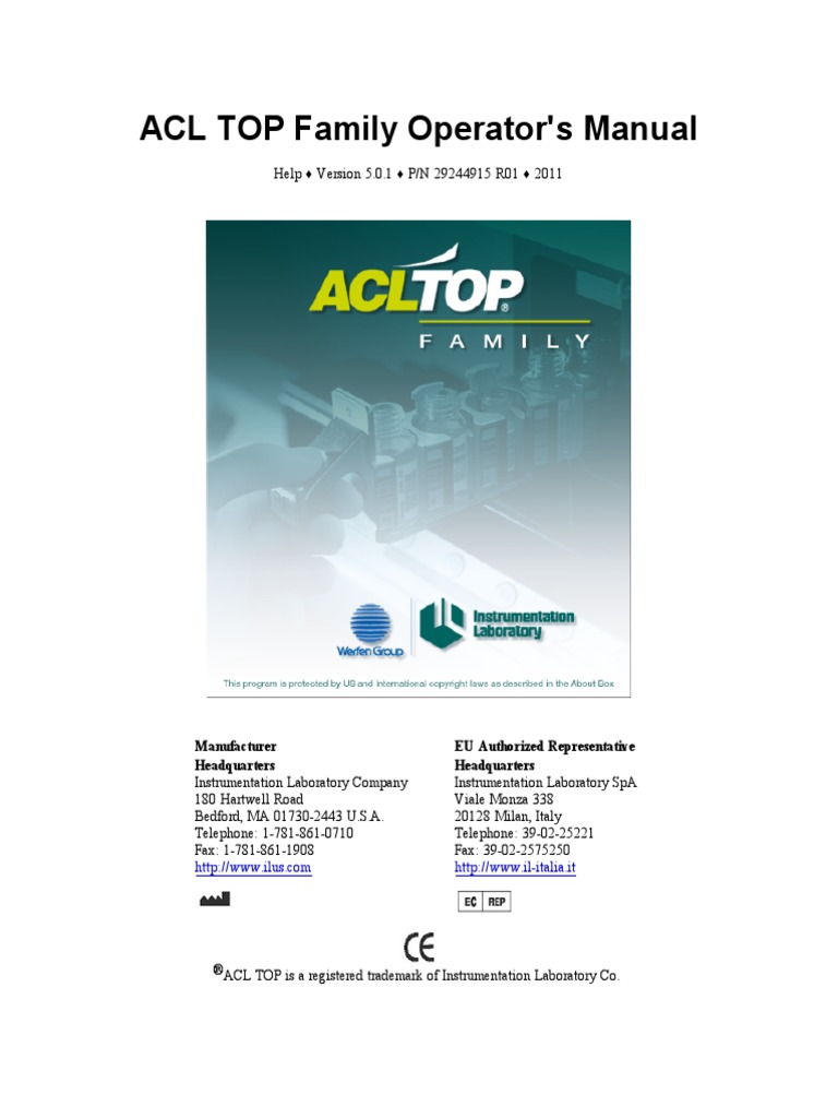 Version 5.0.1 ACL TOP Operators Manual EN | PDF