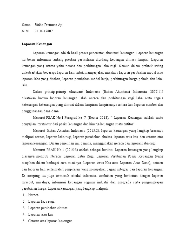 Ridho Pramana Aji - Tugas 1 | PDF