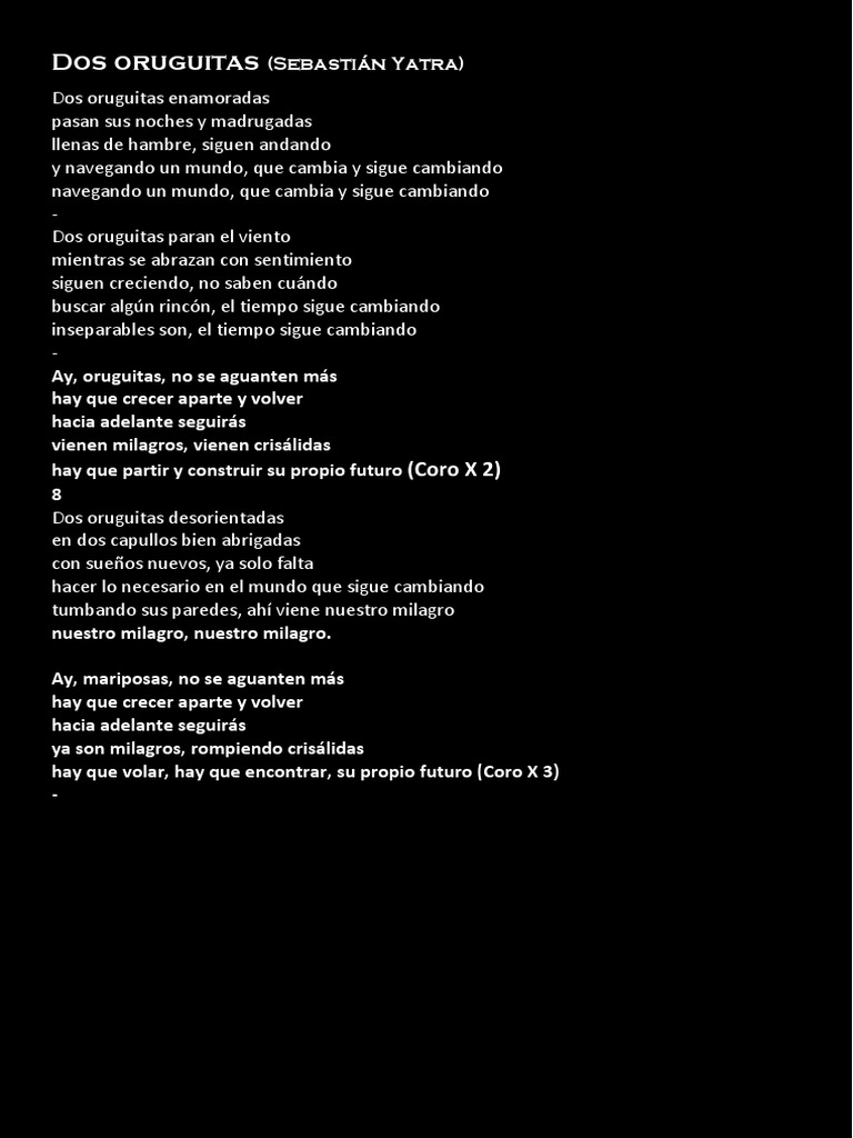 Dos Oruguitas (Sebastián Yatra) | PDF