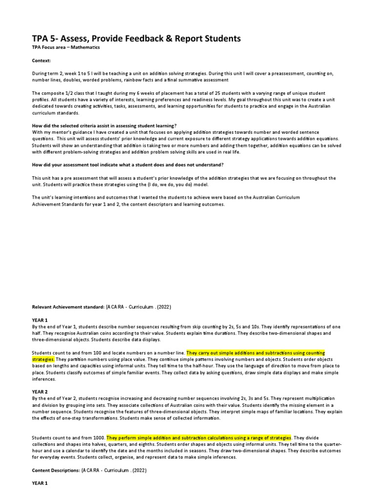 Tpa 5 | PDF | Educational Assessment | Teaching Method