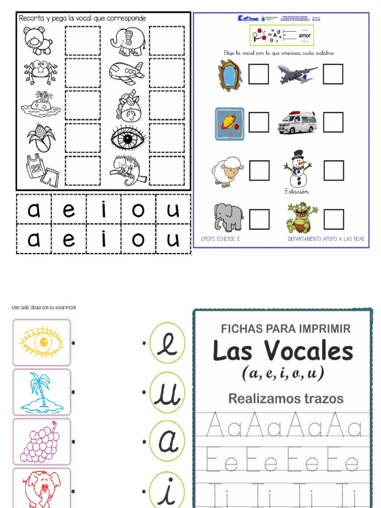 Actividades Repaso Vocales | PDF
